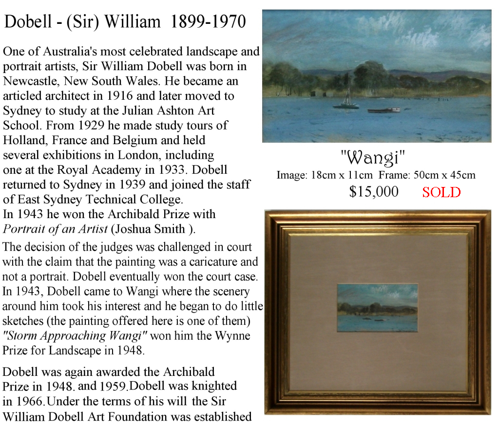 Investment Art Sale William Dobell